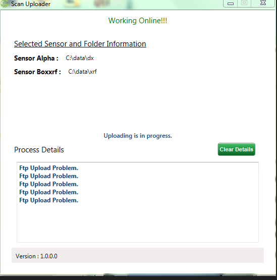 FTP Uploader error – SoilCares